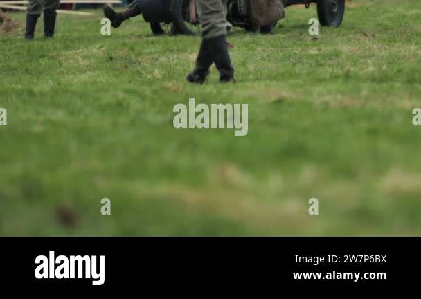Soldier in uniform of Wehrmacht of German army during World War II ...