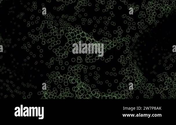Many green objects appear and disappear Background videos (4K ...