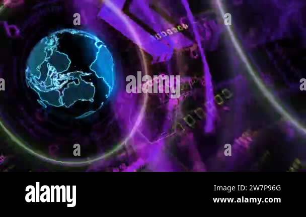 Quantum computer dimension digital ring futuristic technology with ...