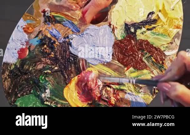Artist palette painting tools art Stock Videos & Footage - HD and 4K ...