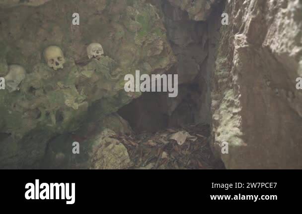 Tampang Allo, Tana Toraja, Indonesia - Tau Tau Human Skulls Piles of ...
