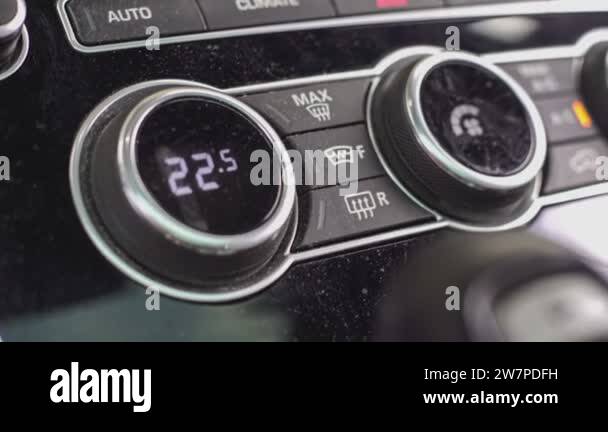 Detail of buttons of Climate control and car ventilation Stock Video ...