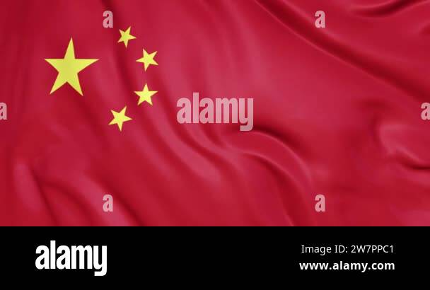 Flag of China waving 3d animation. The emblem of China flag. Seamless ...
