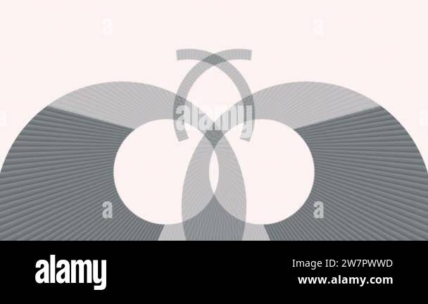 3D render grey light abstract loop background, grey spectrum round ...