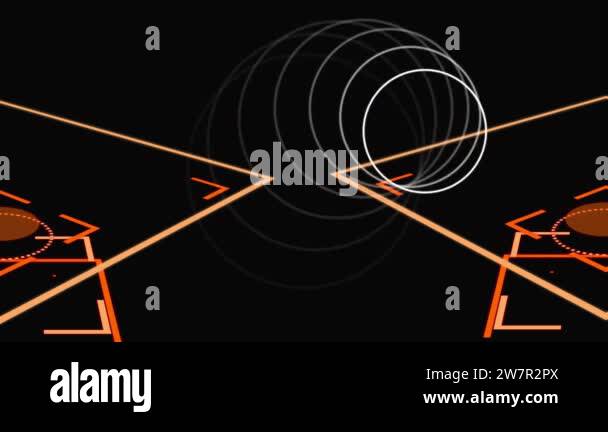 Animation of markers and scopes scanning, circles pulsating over black ...