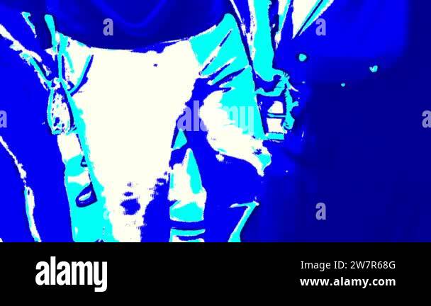 People in transport. Abstract pointless composition in blue tones ...