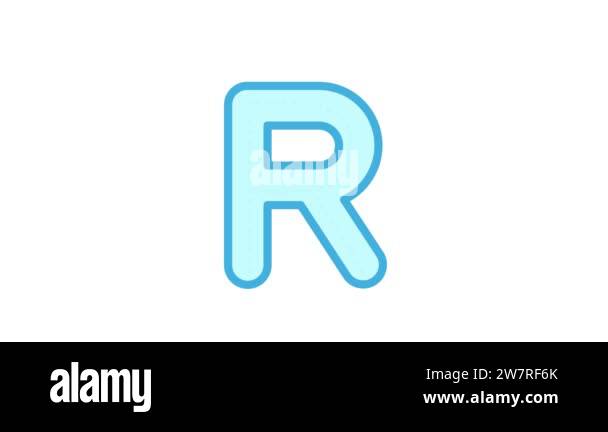Tutorial for writing English alphabet. Trace the letter R with a pencil ...
