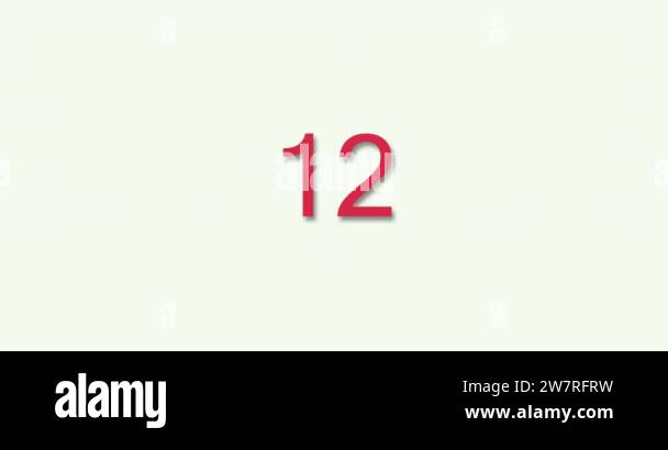 60 seconds 0r 1 minute countdown real time. 4K resolution animation ...