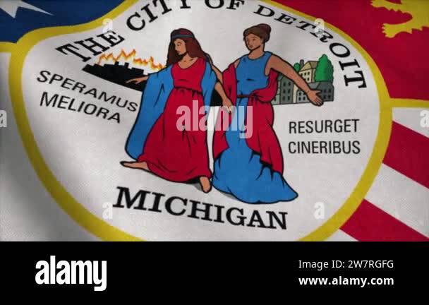Detroit city flag Stock Videos & Footage - HD and 4K Video Clips - Alamy