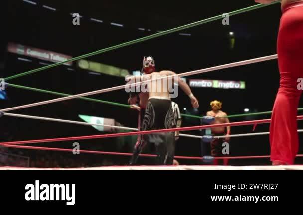 Ringside at the famous lucha libre mexican wrestling at arena mexico ...