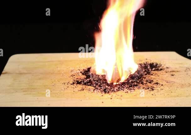 Experiment using Potassium permanganate KMnO4 and Sugar. Potassium ...