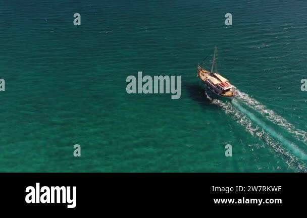 a panoramic view of the coastal strip of the sea with anchorage of ...