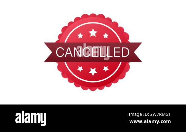 Cancel ribbon label sign Stock Videos & Footage - HD and 4K Video Clips ...