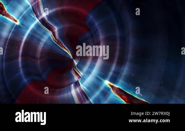 Abstract 3D pattern of dark blue red color surface circle with the ...