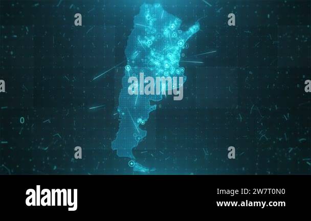 Argentina population density map. Argentina map with an animation ...