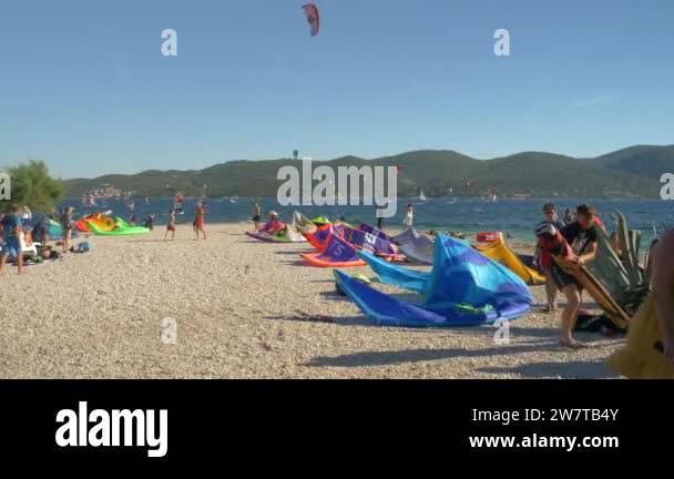 Windsurf beach beaches windsurfing Stock Videos & Footage - HD and 4K ...