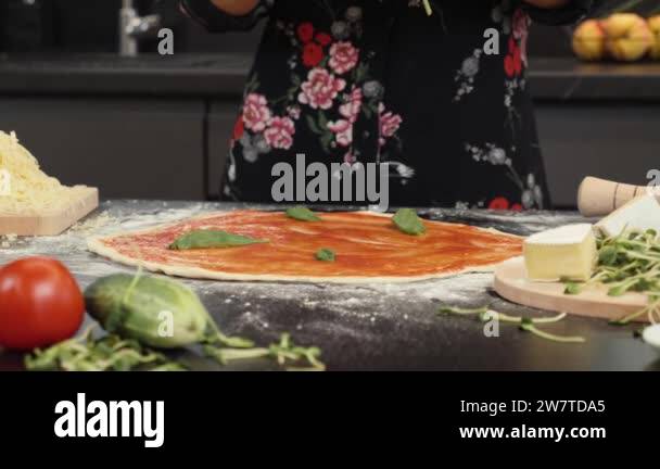 Female adding basil leaves italian Stock Videos & Footage - HD and 4K ...