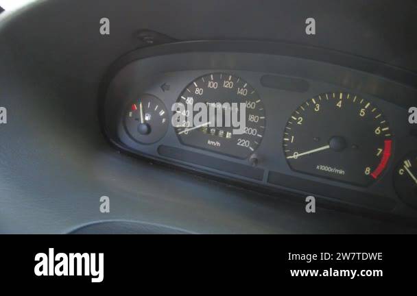 car dashboard. analog devices in the car. speedometer and tachometer ...