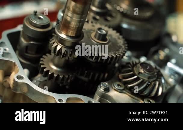 Scrolling gears in an ATV motor, tuning engine mechanisms, repair work ...