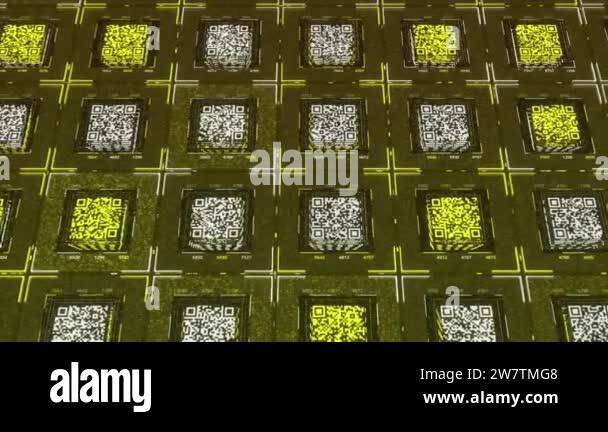 Database And Computer Network Concept Seamless Loop Animation Parallel Rows Of Small Square