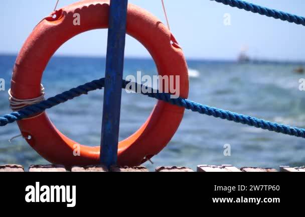 Lifebuoy ring buoy lifesaver lifebelt Stock Videos & Footage - HD and ...