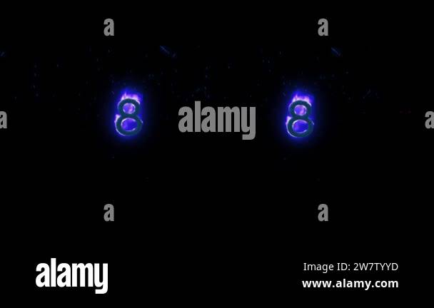 Blue fire numbers Stock Videos & Footage - HD and 4K Video Clips - Alamy