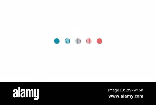 Rotating balls animation for loader screen. Loading animation of colorful gradient circles. 4k ...