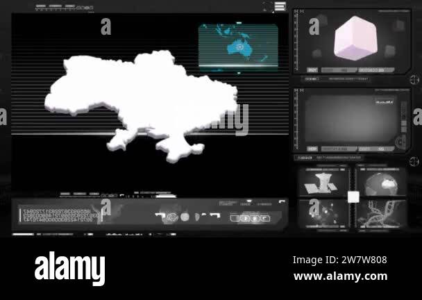 Ukraine - computer monitor - black Stock Video Footage - Alamy