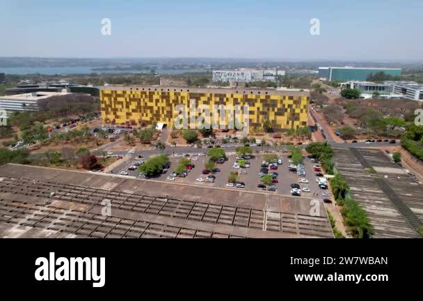 Deputies Chamber building landmark of capital city of Brazil. Modern ...