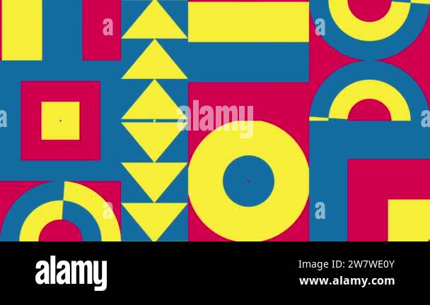 Motion trendy graphic. Geometric dynamic banner. Seamless looping ...