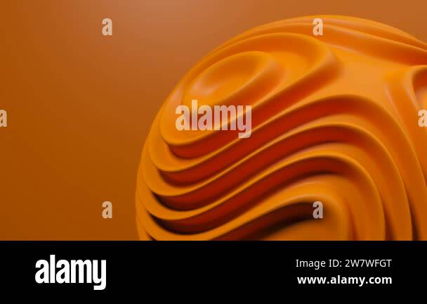 Orange Art Sphere Background Loop animation of an abstract organic ...