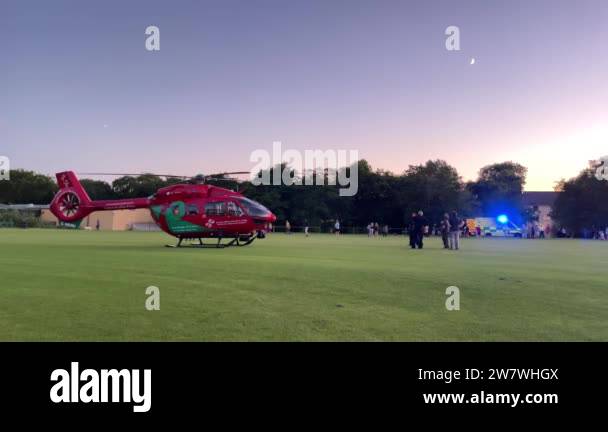 Pontypridd, Wales July 2021: Helicopter of the Wales Air Ambulance ...