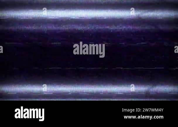 Old 90s TV overlay noise interference background loop. Analog vintage ...