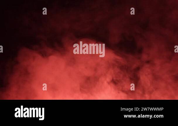 Halloween spooky bloody red smoke on black dark background. Scary mist ...