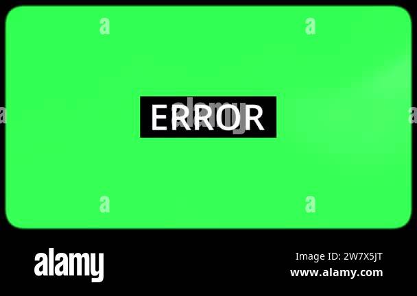 Effect of an old TV with a kinescope on a green screen with regularly ...