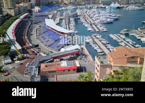 Monte-Carlo, Monaco - May 12, 2021: 8K Aerial View Of The Monaco F1 ...