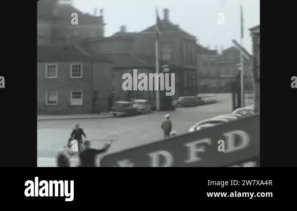 COPENHAGEN, DENMARK CIRCA 1964: People greet the departing ship in 60's ...