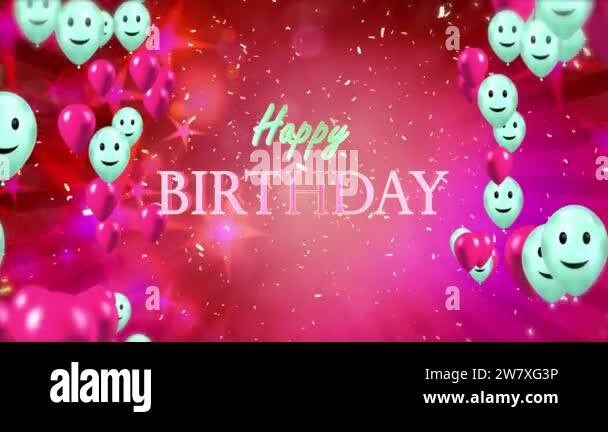Happy Birthday years, luxury design with gold balloon number Loop ...