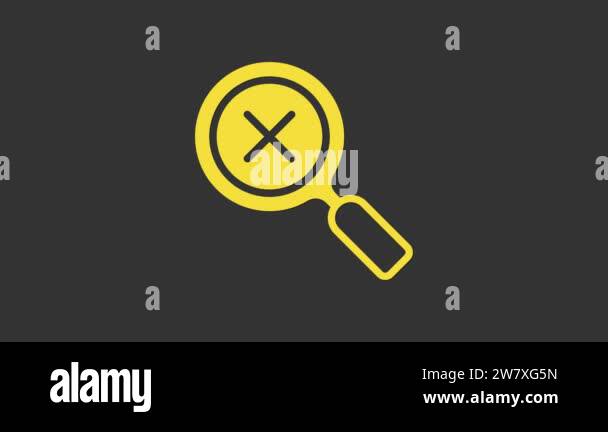 Yellow magnifying glass delete icon Stock Videos & Footage - HD and 4K ...
