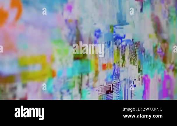 Glitch, Color Digital Pixel Interference, Screen Distortion, No Signal ...