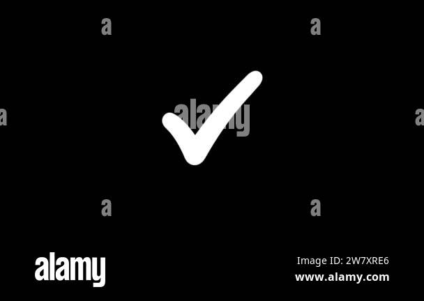 check mark symbol. Symbolizing right Animation in motion graphics of a ...