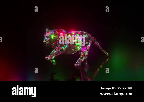 Collection of diamond animals. Running cheetah. Nature and animals ...