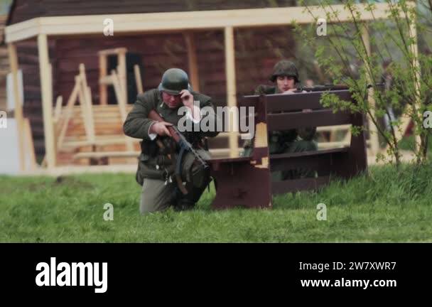 Chubby fat soldier in uniform of Wehrmacht of German army during World ...