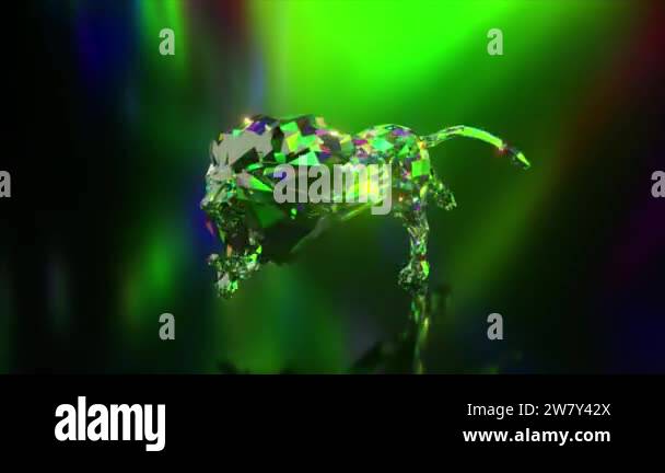 Collection of diamond animals. Running lion. Nature and animals concept ...