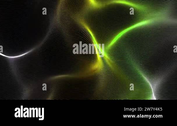 Abstract waves of curving and softly moving narrow fibers, seamless ...