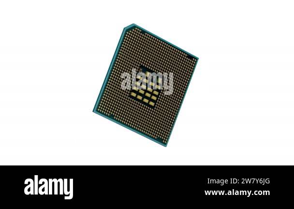 3D model of computer processor (CPU) with visible wire-frame Stock ...