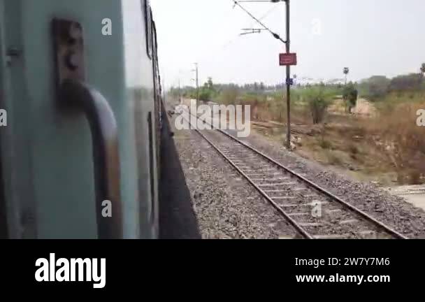 Indian Train Journey 4K Stock Footage. Indian Railways Stock Video ...