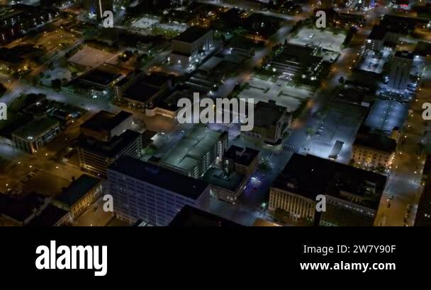 Omaha Nebraska Aerial v3 birds eye view, drone hovering above the ...