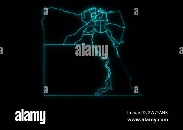 Alexandria outline map Stock Videos & Footage - HD and 4K Video Clips ...
