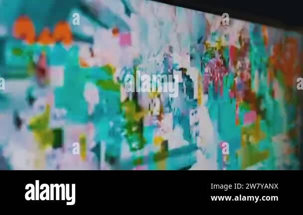 Glitch Transitions, Digital Pixel Interference, Screen Distortion, No ...